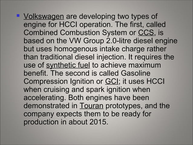 Homogeneous charge compression ignition hcci Engines | PPT | Chemistry ...