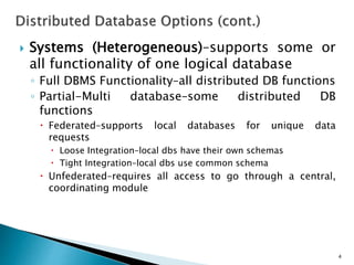Homogeneous ddbms | PPTX