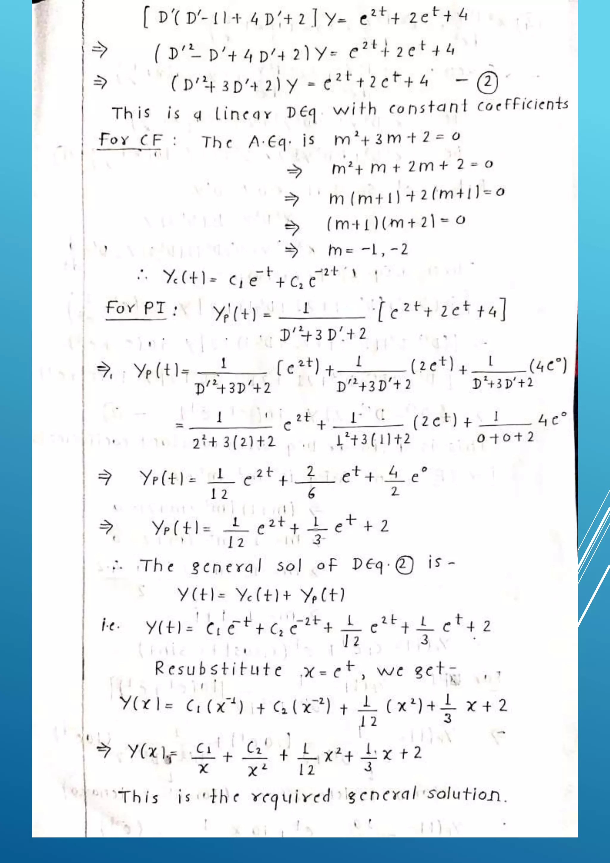 Homogeneous differential equations and wronskian theory.pptx