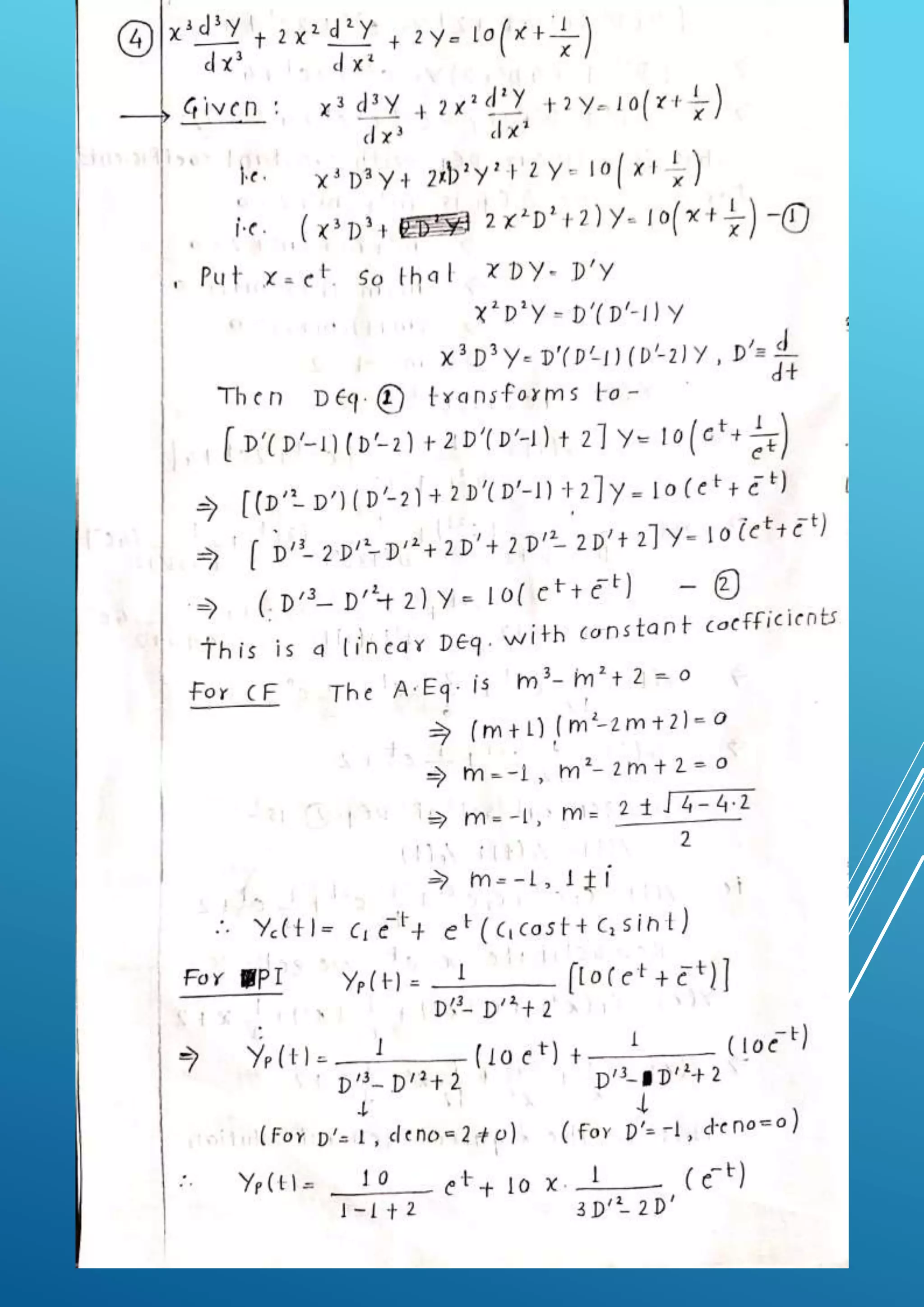 Homogeneous differential equations and wronskian theory.pptx