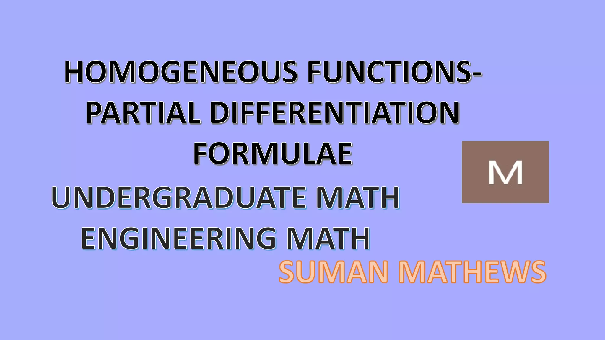 Homogeneous functions and partial derivatives | PPTX
