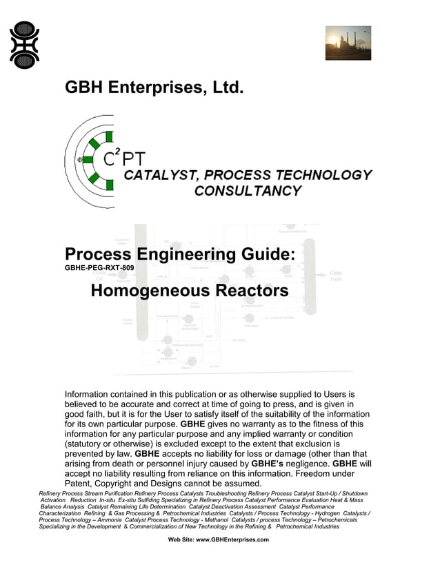 Homogeneous Reactors | PDF | Chemistry | Science