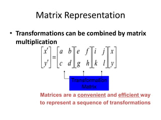 Homogeneous representation in geometric transformation | PPTX
