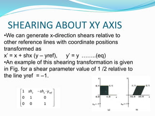 Homogeneous Representation: rotating, shearing | PPTX