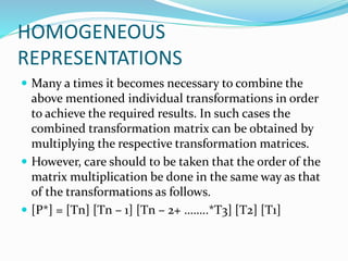 Homogeneous Representation: rotating, shearing | PPTX