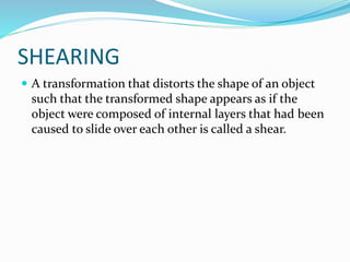 Homogeneous Representation: rotating, shearing | PPTX