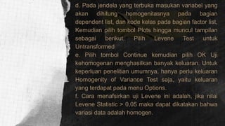 Homogenitas dan Normalitas Data penelitian | PPT