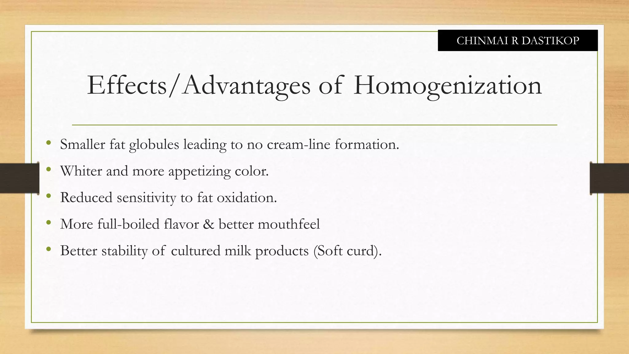 Homogenization of Milk | PPTX