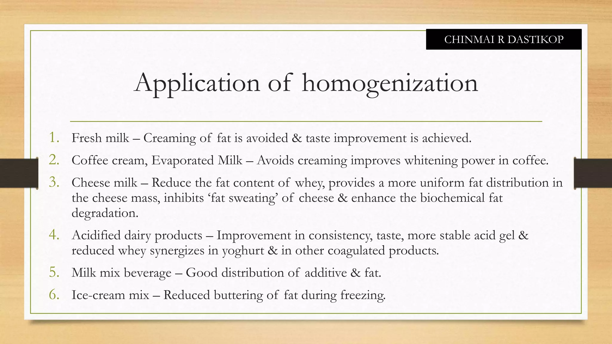 Homogenization of Milk | PPTX