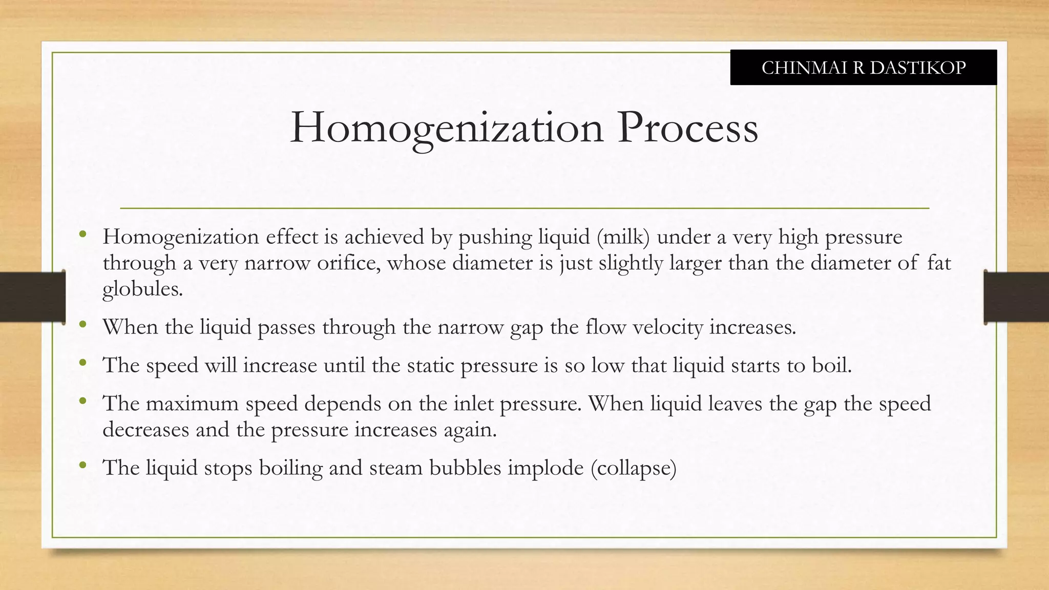 Homogenization of Milk | PPTX