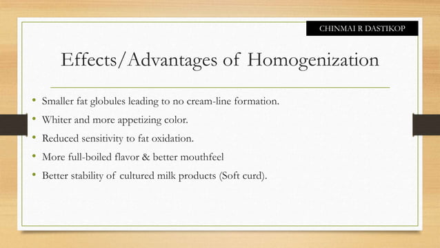 Homogenization of Milk | PPTX