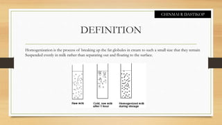 Homogenization of Milk | PPTX