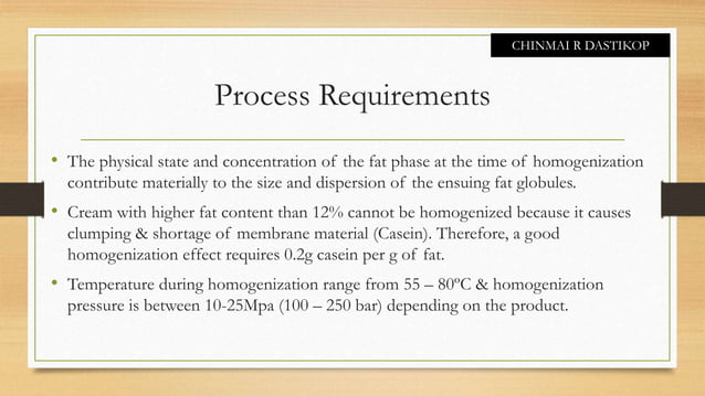 Homogenization of Milk | PPTX