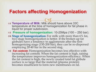 Homogenization | PPTX