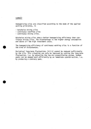 Homogenization silos | PDF