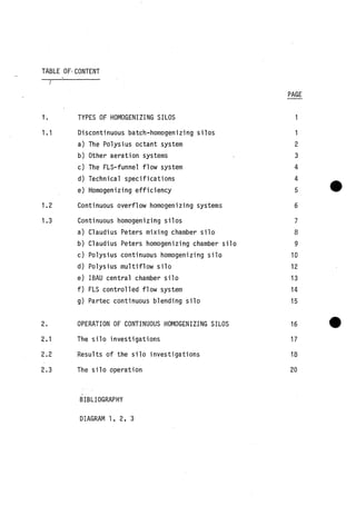 Homogenization silos | PDF