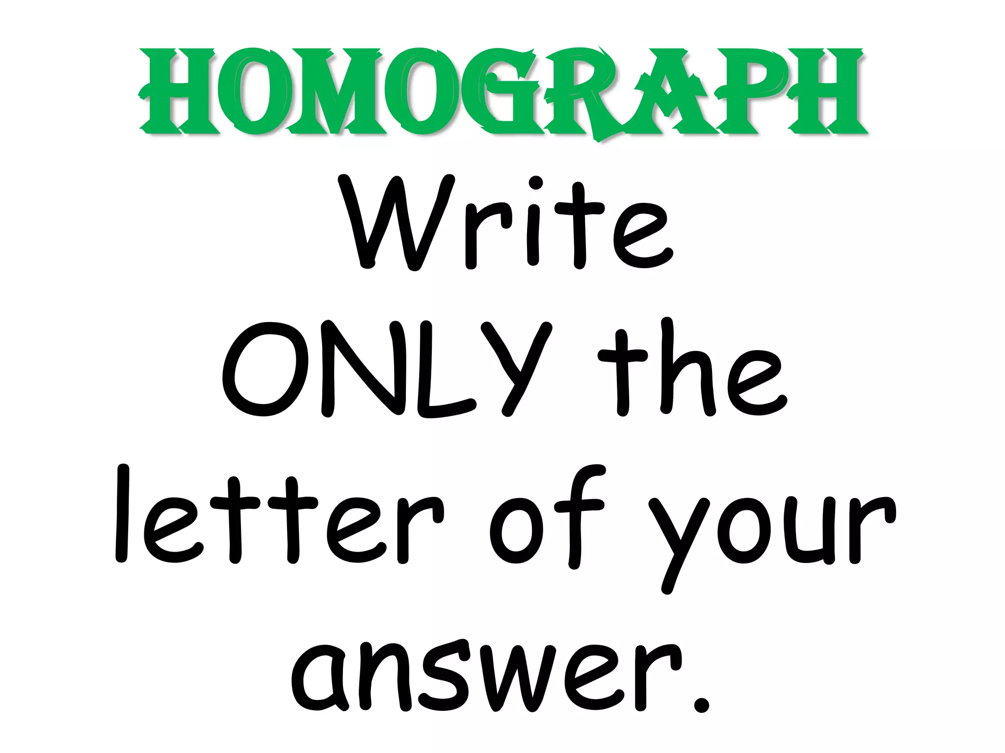 Homograph | PPTX