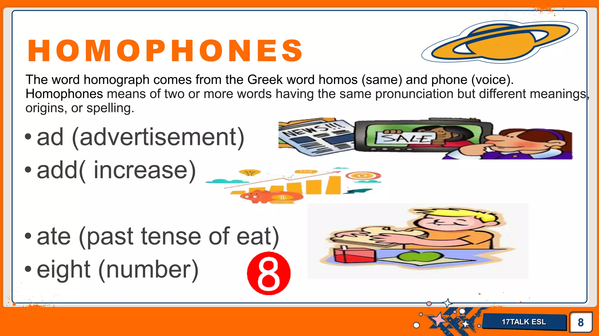 Homographs and homophones | PPTX