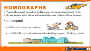 Homographs and homophones | PPTX