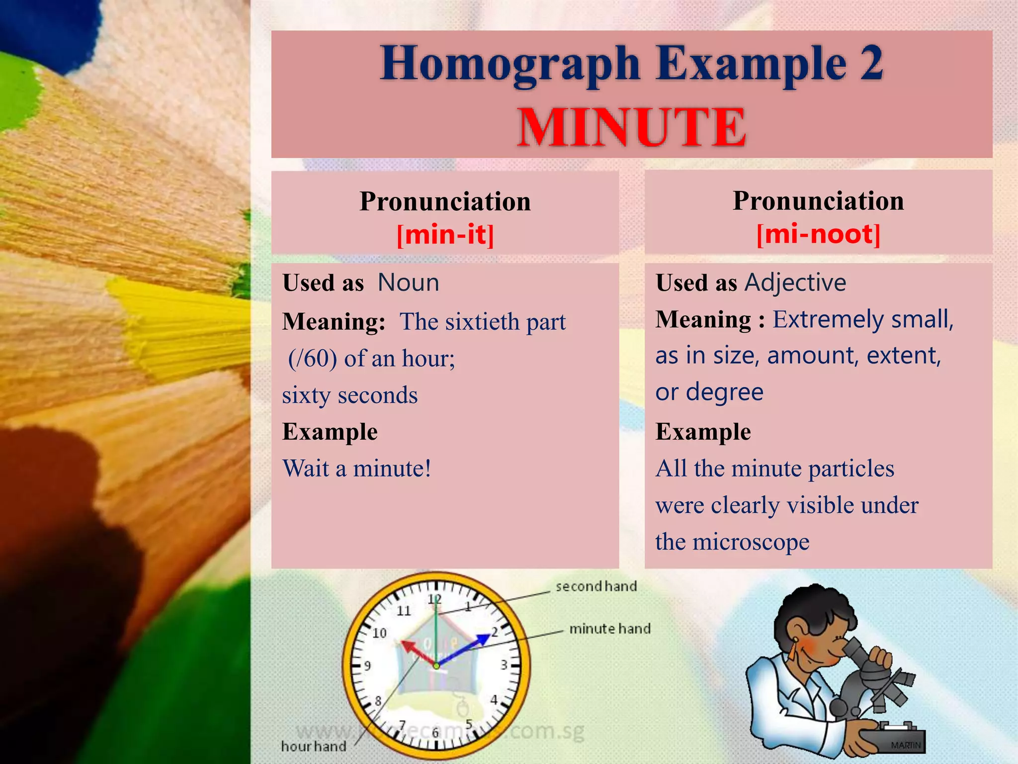 Homographs and Its Examples | PPTX