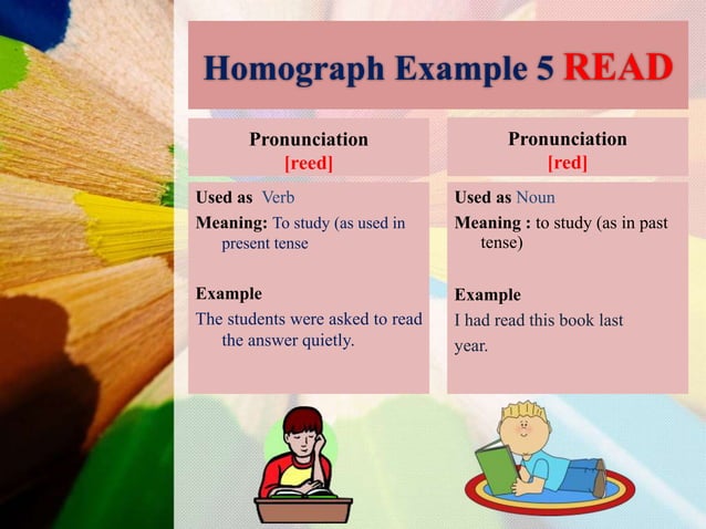 Homographs and Its Examples | PPTX