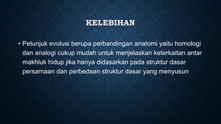 Homologi dan analogi perbandingan embriologi presentasi | PPTX