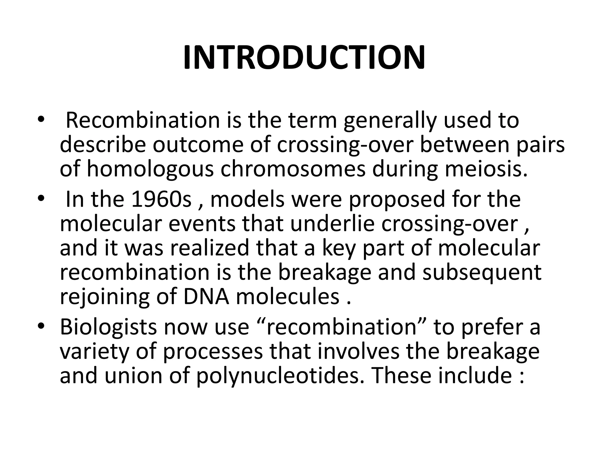 Homologous recombination | PPTX
