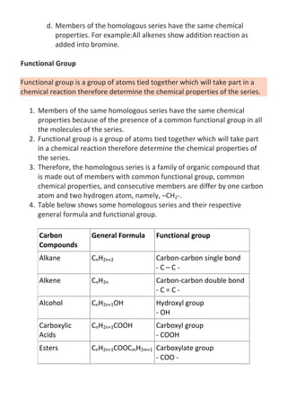 Homologous series | DOCX