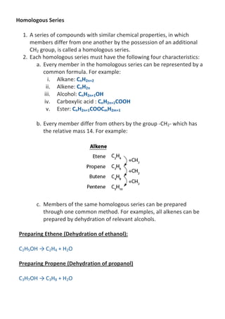 Homologous series | PDF