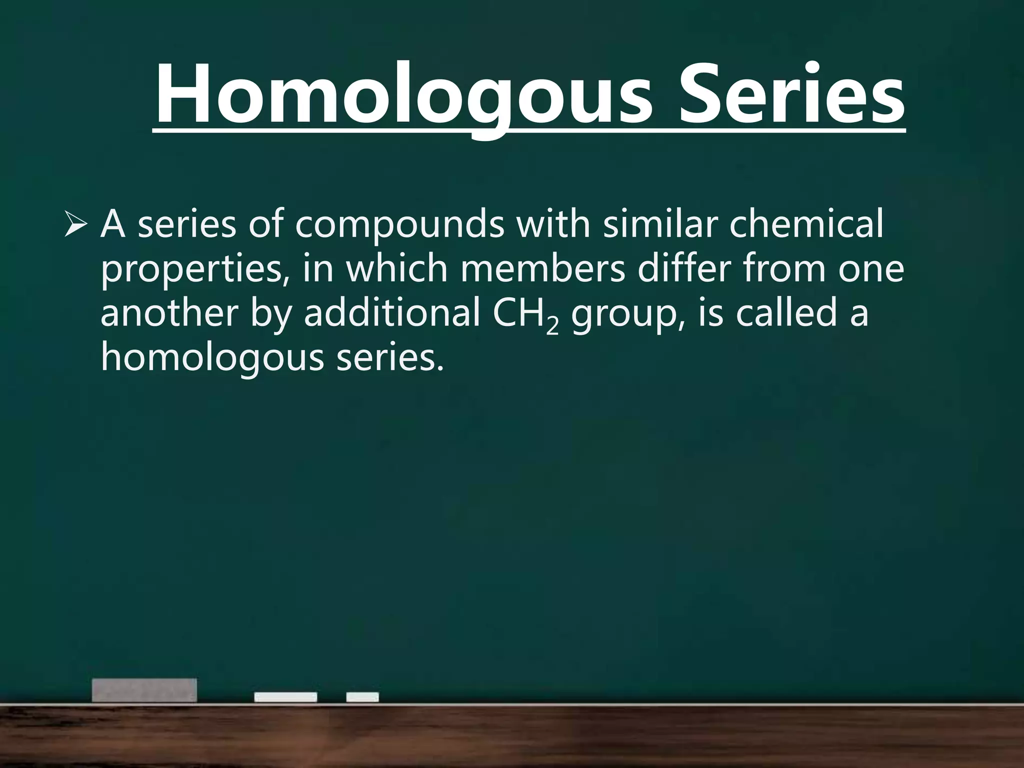 Homologous series | PPTX
