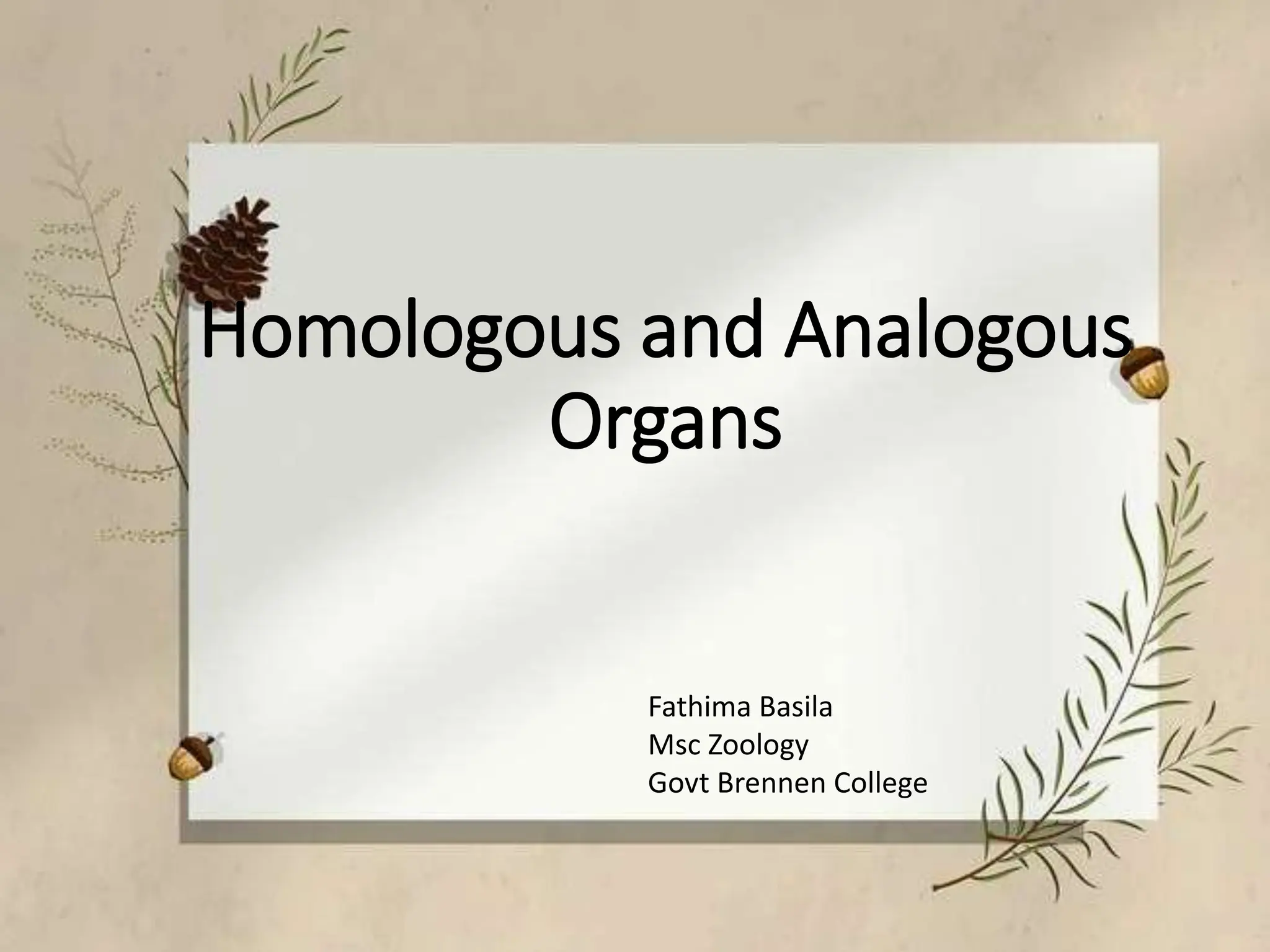 Homologous organs and analogous organs.. | PPTX | Genetics | Science