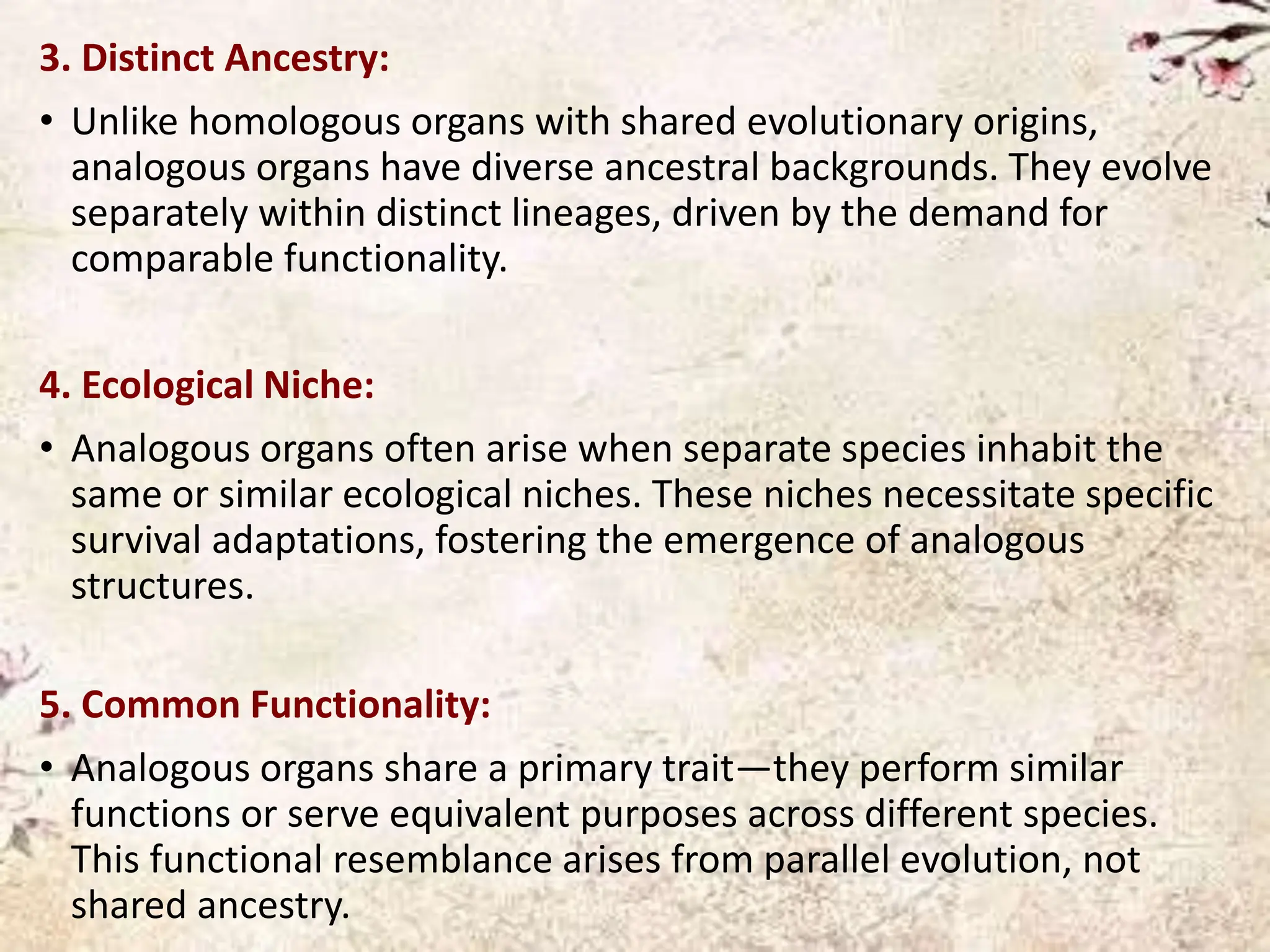 Homologous organs and analogous organs.. | PPTX