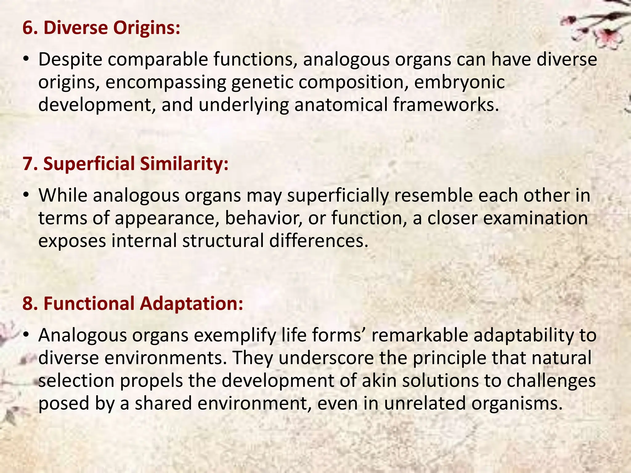 Homologous organs and analogous organs.. | PPTX