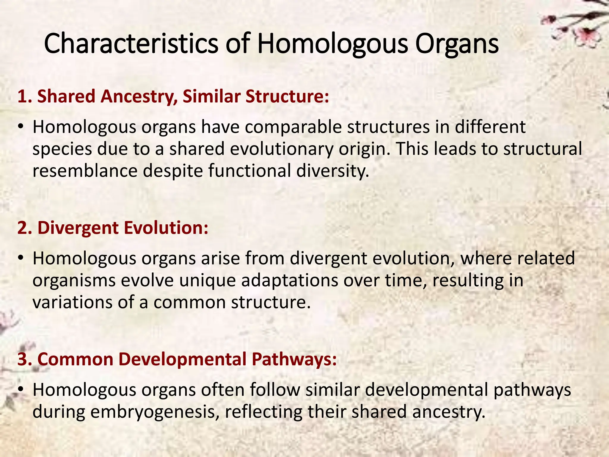 Homologous organs and analogous organs.. | PPTX