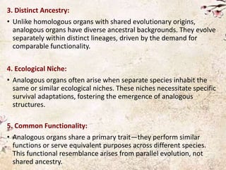 Homologous organs and analogous organs.. | PPTX
