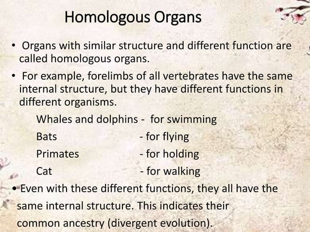 Homologous organs and analogous organs.. | PPTX | Genetics | Science