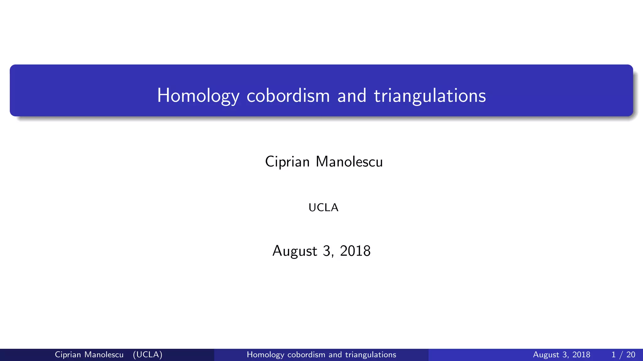 Homology cobordism and triangulations.pdf | 3-D Graphics | Computer ...