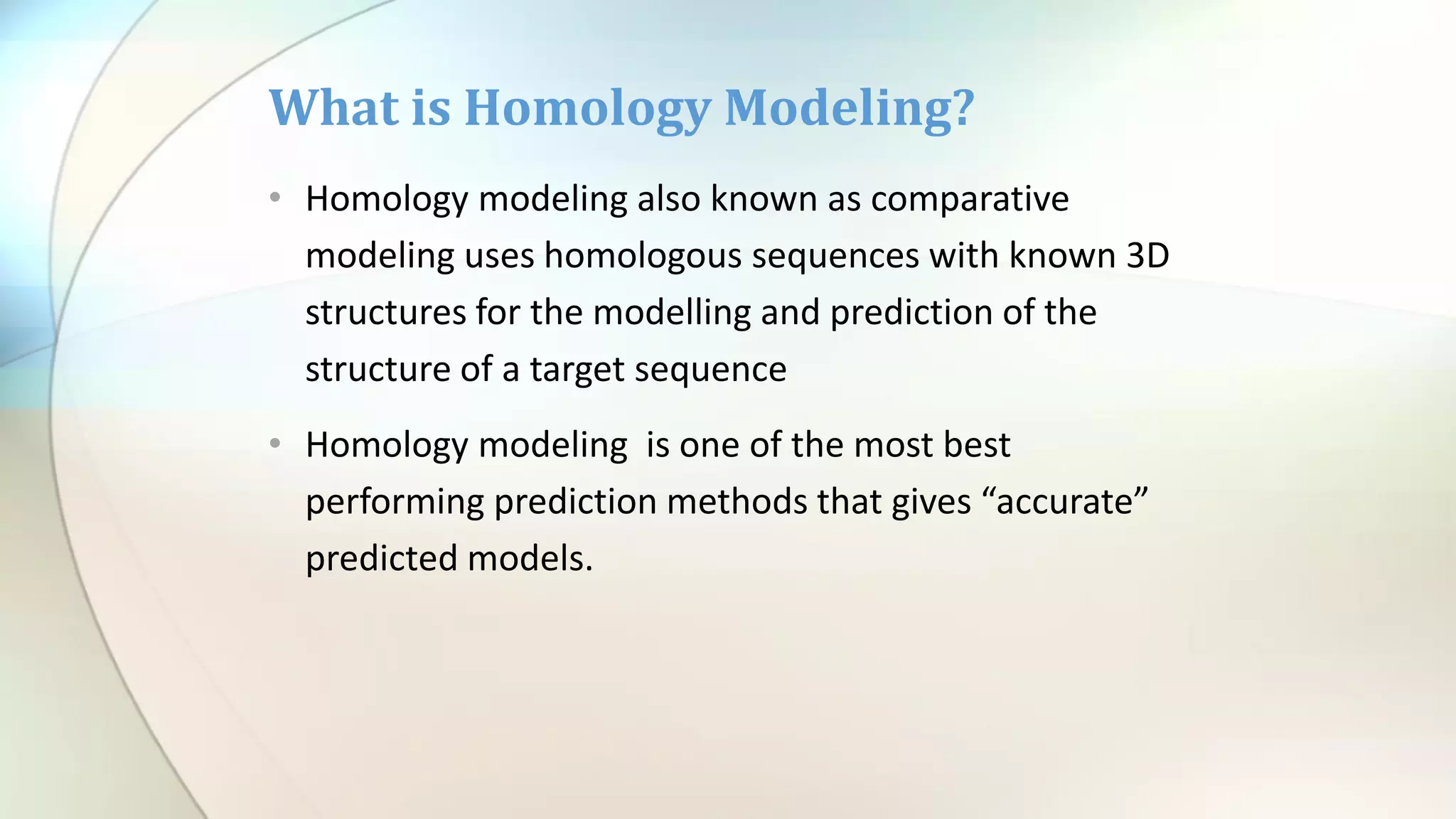 Structural Bioinformatics - Homology modeling & its Scope | PPT Structural Bioinformatics - Homology modeling & its Scope | PPT