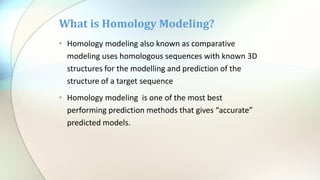 Structural Bioinformatics - Homology modeling & its Scope | PDF