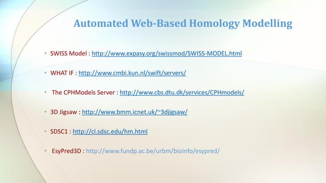 Structural Bioinformatics - Homology modeling & its Scope | PPT Structural Bioinformatics - Homology modeling & its Scope | PPT