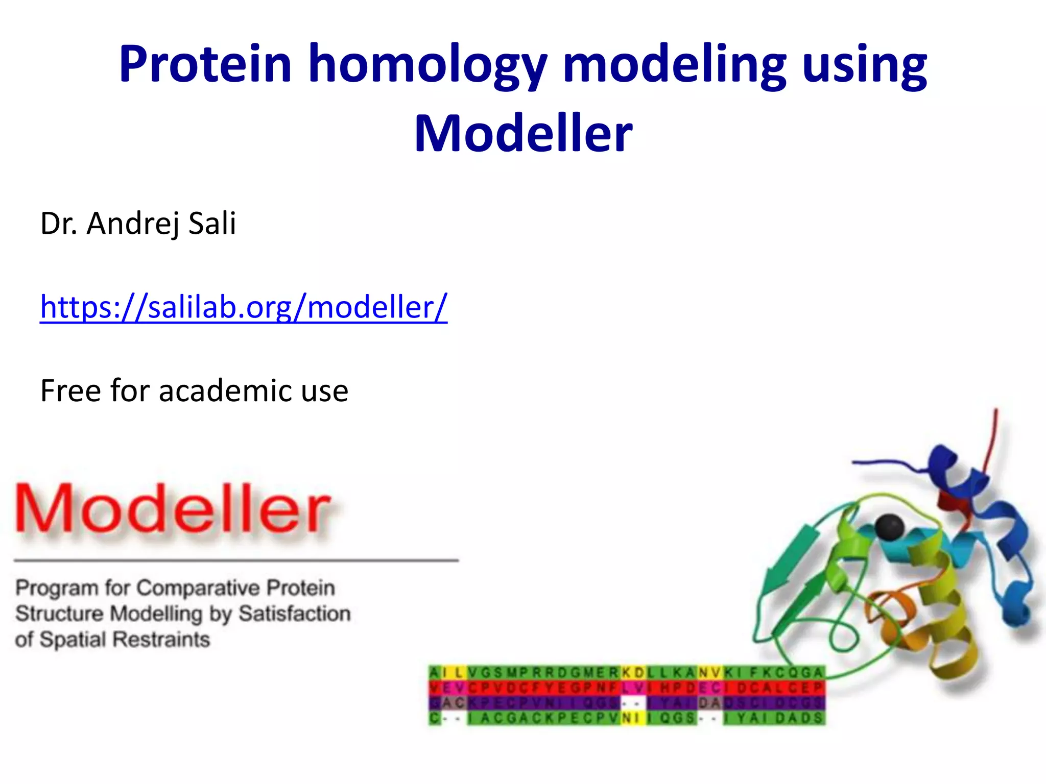 Homology modeling: Modeller | PPTX