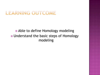 Homology modelling | PPTX