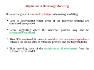 Homology modelling-Protein structure prediction | PPT | Chemistry | Science
