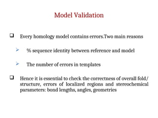 Homology modelling-Protein structure prediction | PPT | Chemistry | Science