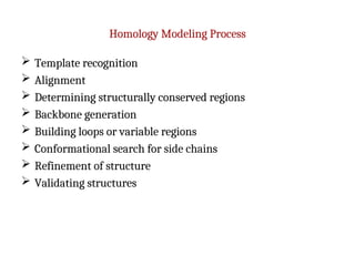 Homology modelling-Protein structure prediction | PPT | Chemistry | Science