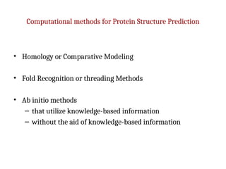 Protein structure prediction by Homology modelling | PPT | Genetics ...