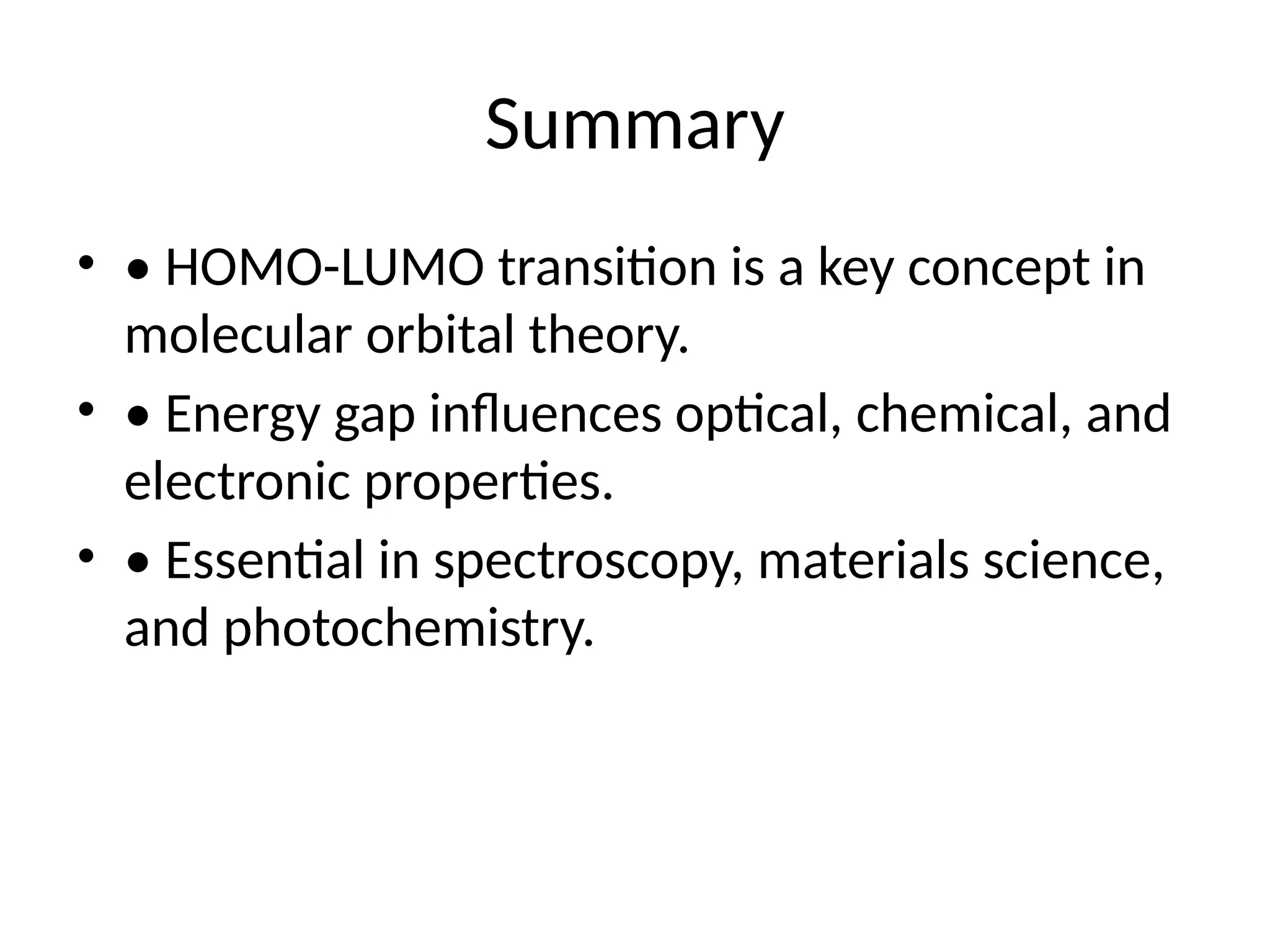HOMO_LUMO_Transition_with_Diagrams for Class 12th | PPTX