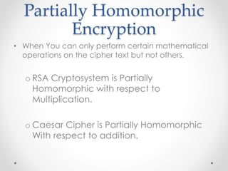 Homomorphic encryption | PPT