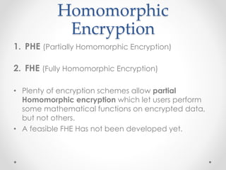 Homomorphic encryption | PPT
