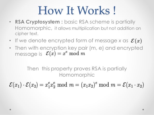 Homomorphic encryption